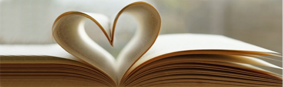 Heart made out of pages from a book